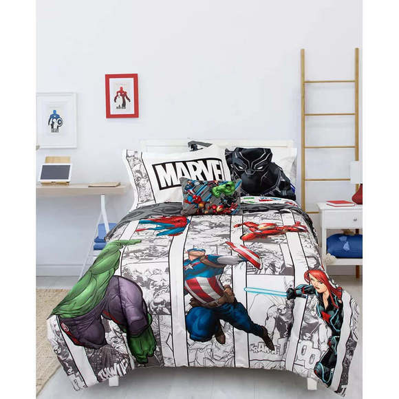 Disney | Bedding | Disney Avengers Comic Punch 8pc Full Comforter Set ...